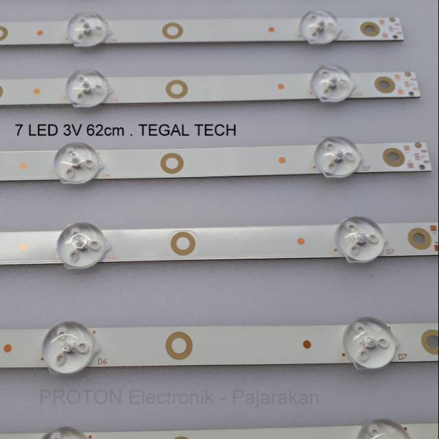 Jual Lampu Backlight LED TV 32" 7 kancing cembung 3V 62cm 21V PCB ...