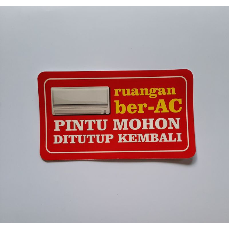 Jual Stiker Ruang AC / Ruang Ber AC / Tutup pintu kembali | Shopee ...