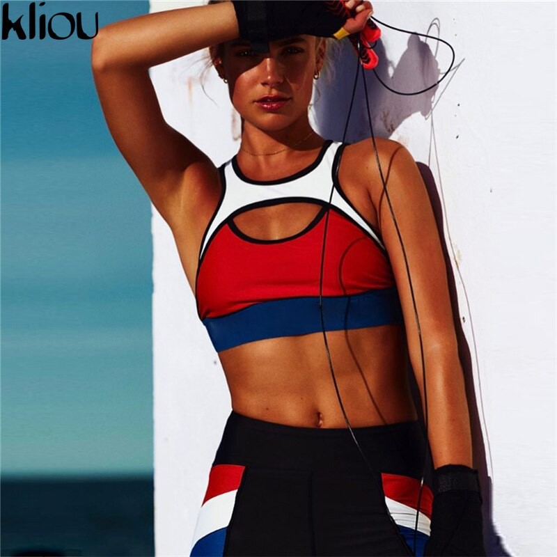 Jual Kliou 2017 Women Suit Tracksuits Set Fitness Suits Sexy Women