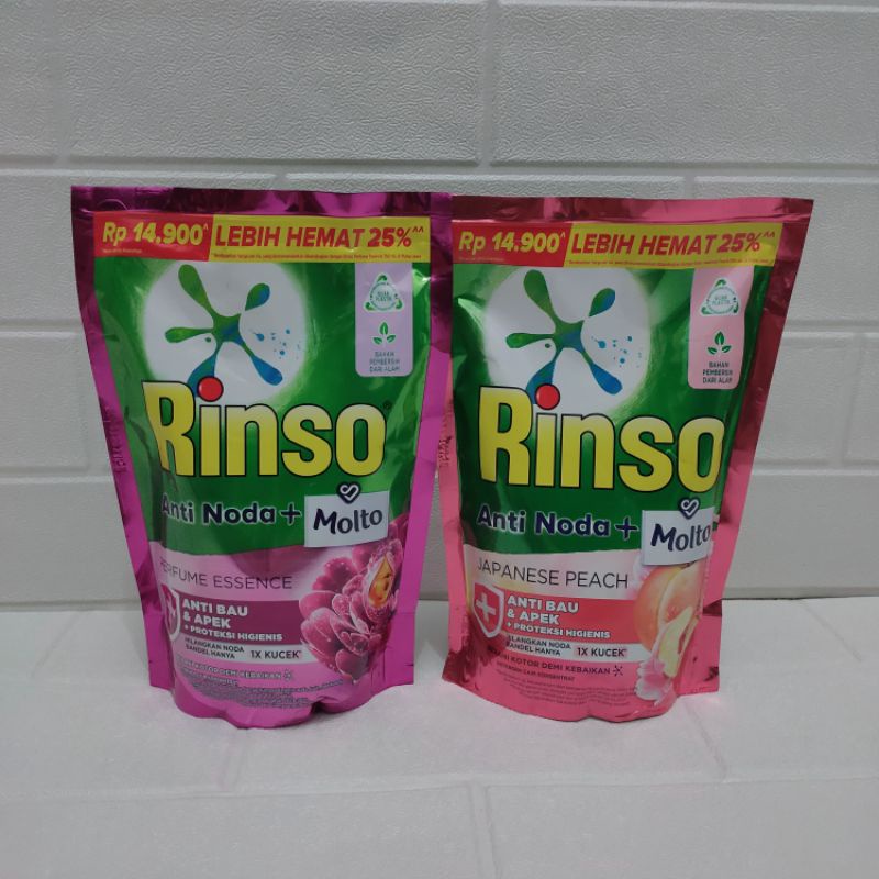 Jual RINSO CAIR ANTI NODA+MOLTO/Rinso Molto Parfume Essence 565ml/Rinso ...