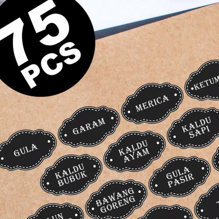 Jual STIKER LABEL NAMA BUMBU DAPUR PANTRY JAR PET BOTOL TOPLES DESAIN 3 ...
