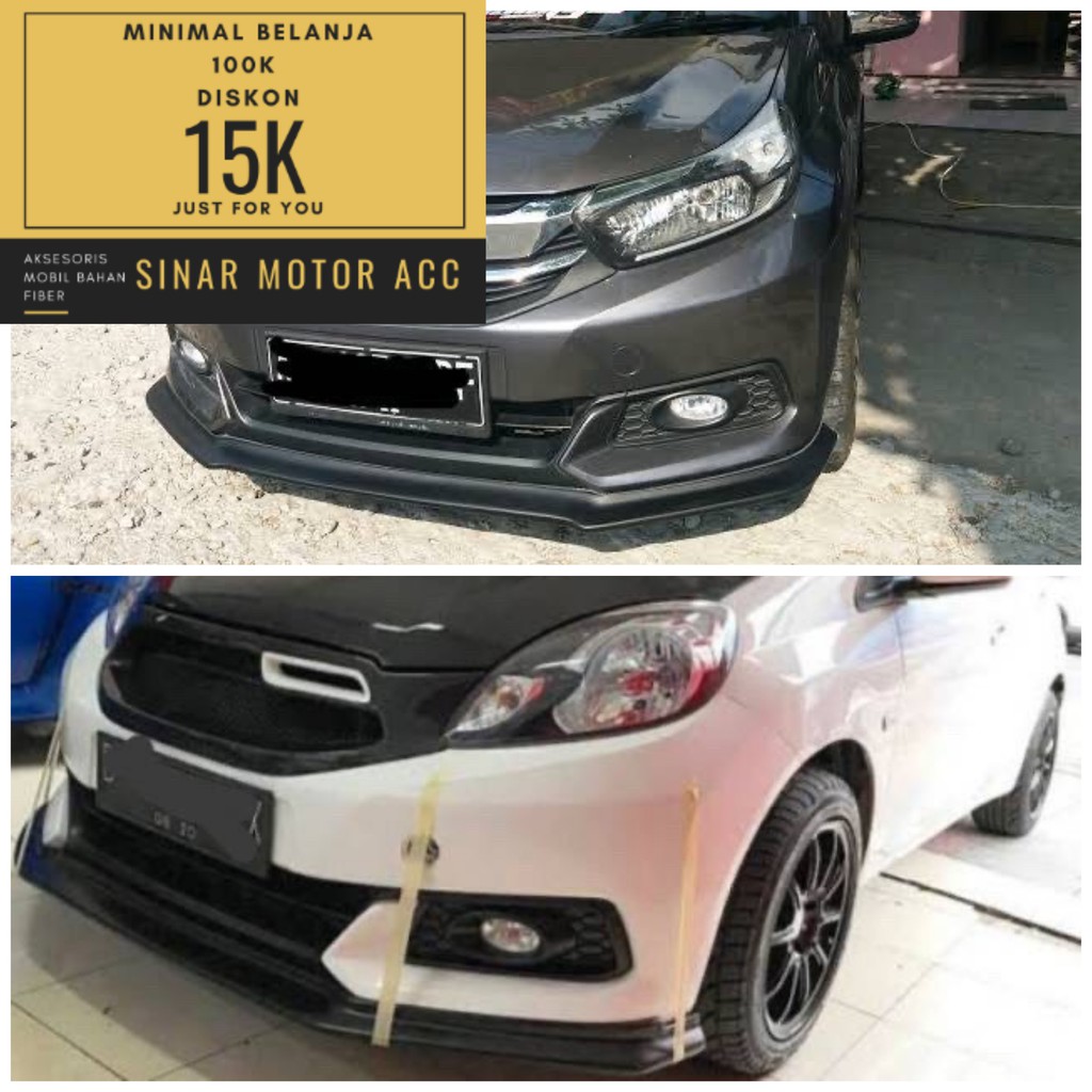 Jual Front Lips Depan winglet nyambung Bumper Bemper Honda Mobilio type ...