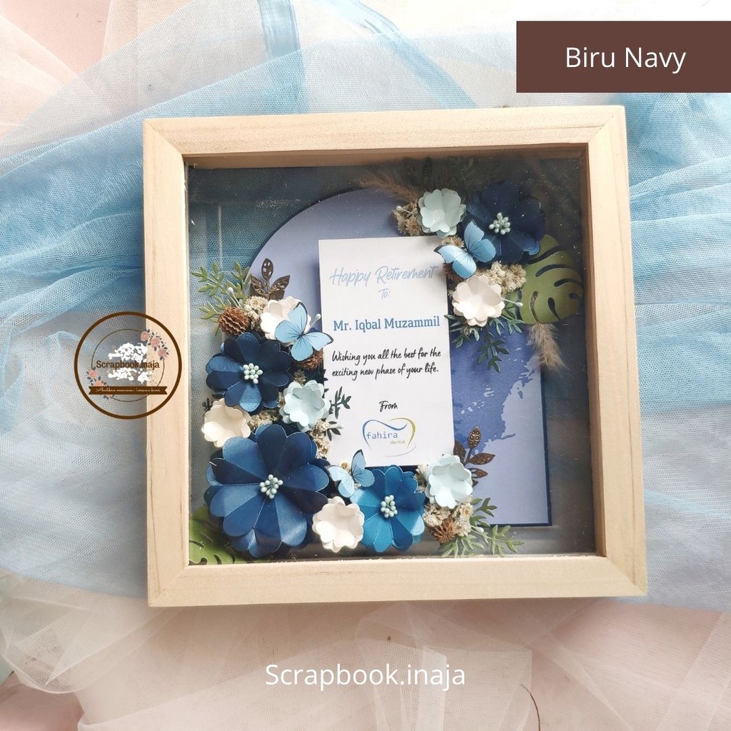 Jual Scrapframe Dried Flower Frame Transparan 3d Hadiah Wisuda Kado