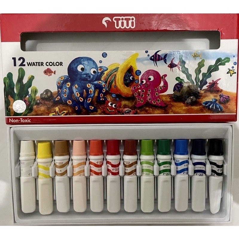 Jual CAT AIR TITI WATER COLOR COLOUR ISI 12 | Shopee Indonesia