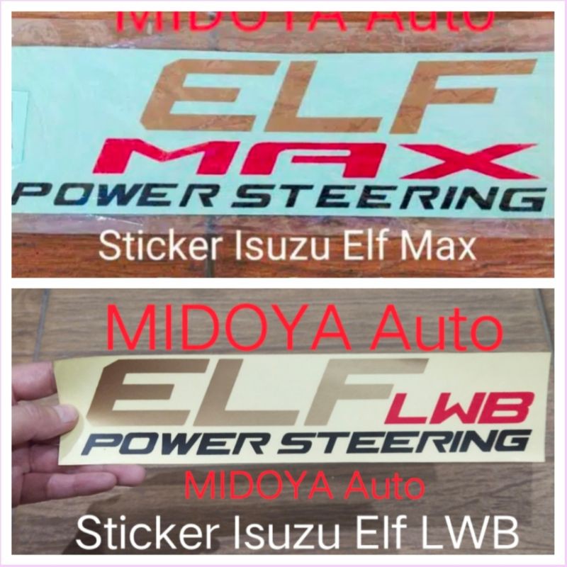 Jual Sticker Stiker Isuzu Elf Max / Elf LWB Power Steering 1pc | Shopee ...