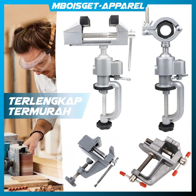 Jual MBOISGET - VICE CLAMP TABLE PORTABLE DRILL BOR JEPIT MEJA STAND ...
