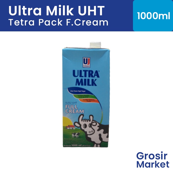 Jual Ultra Milk UHT Tetra Pack 1 [Liter Coklat, Full Cream] | Shopee ...