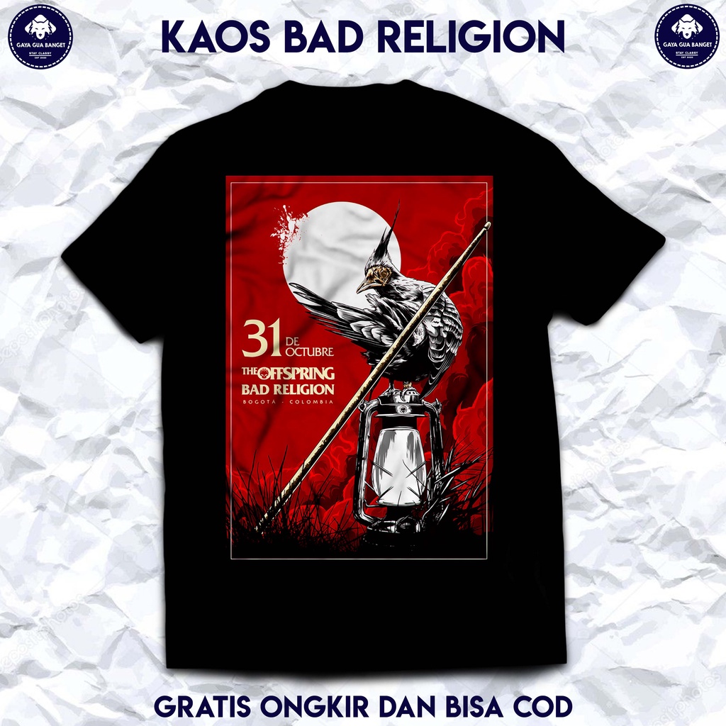 Jual Bad Religion Kaos Musik Band Rock. Kaos Band Bad Religion Original. Kaos Band Distro Bad ...