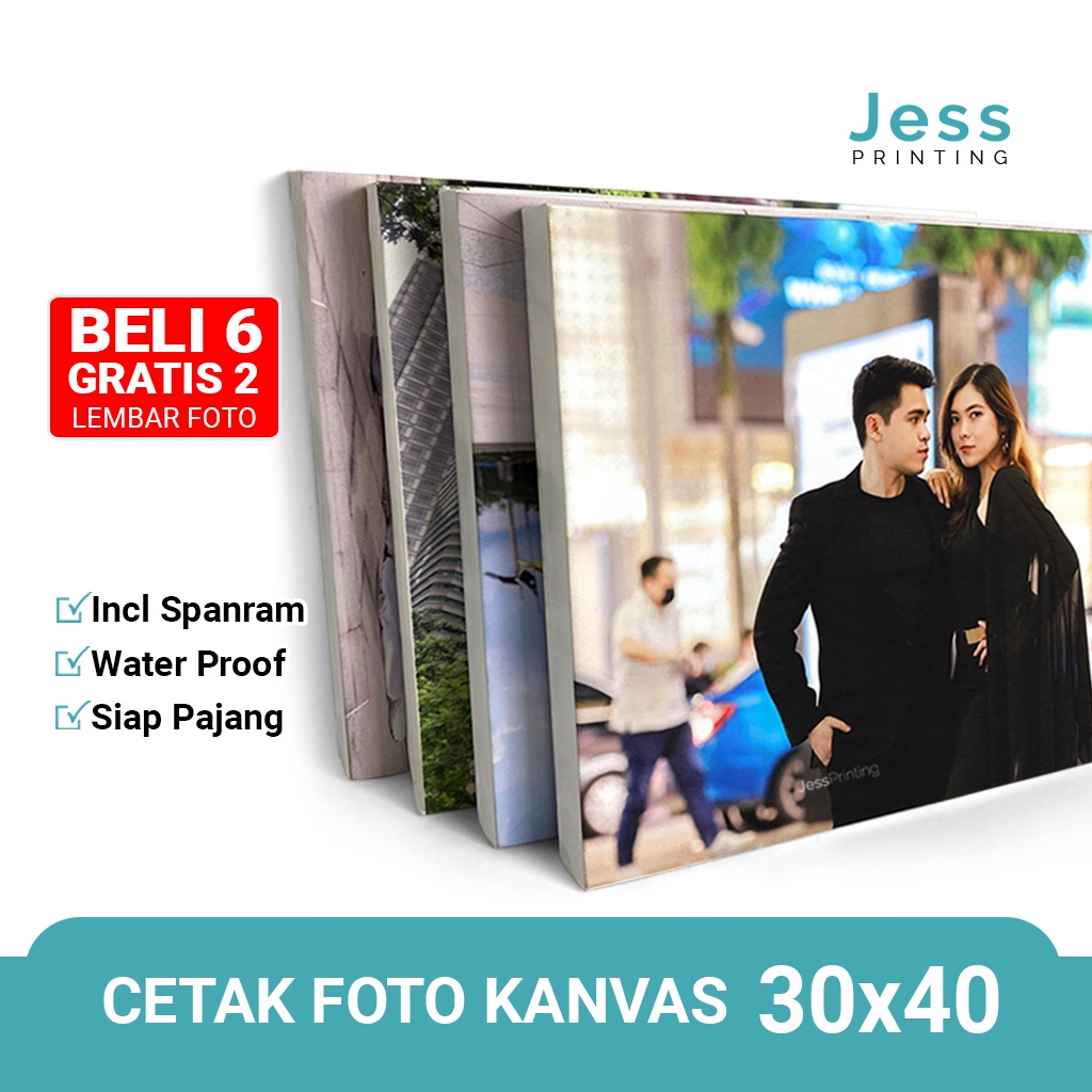 Jual Cetak Foto Kanvas Ukuran 30x40cm Plus Bingkai Spanram Bahan Canvas ...