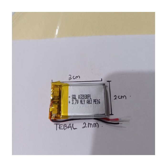 Jual baterai lithium ion Polymer LiPo 3.7V 200mah | Shopee Indonesia