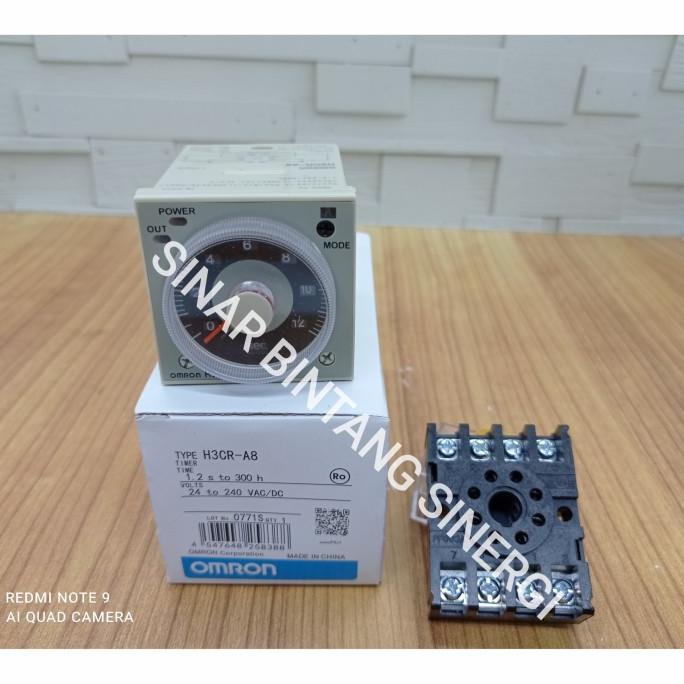 Jual TIMER OMRON H3CR-A8 MULTIVOLT 24V-240V AC/DC + SOCKET. | Shopee ...