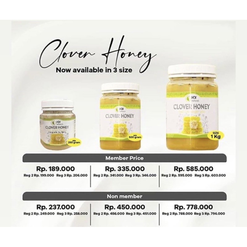 Jual clover honey size 1kg | Shopee Indonesia