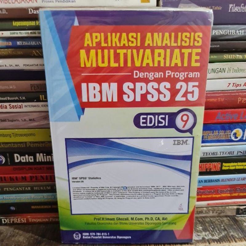 Jual Aplikasi analisis Multivariate dengan program IBM SPSS 25 edisi 9 by Prof H Imam Ghozali ...