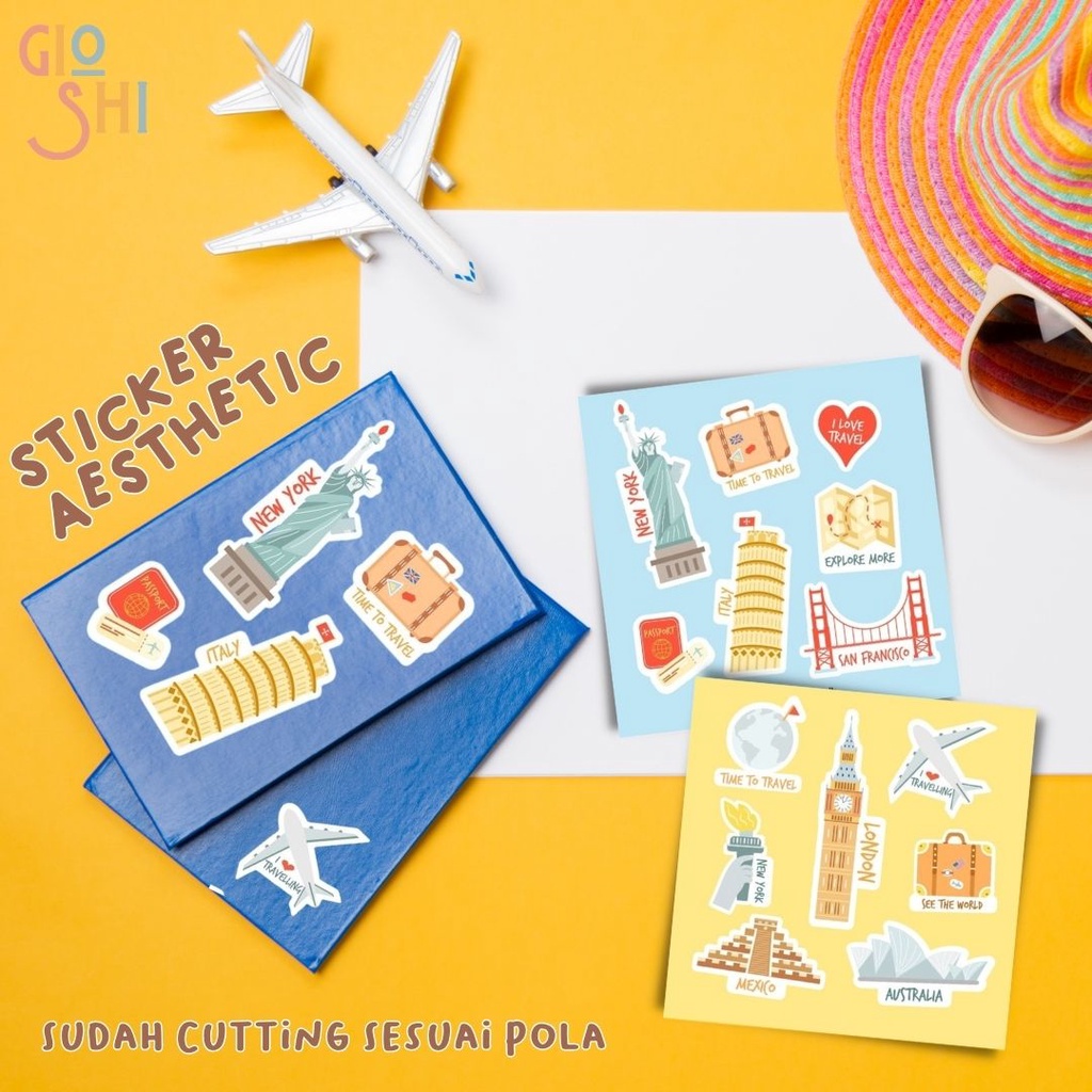 Jual stiker aesthetic travel by gioshi.store | Shopee Indonesia