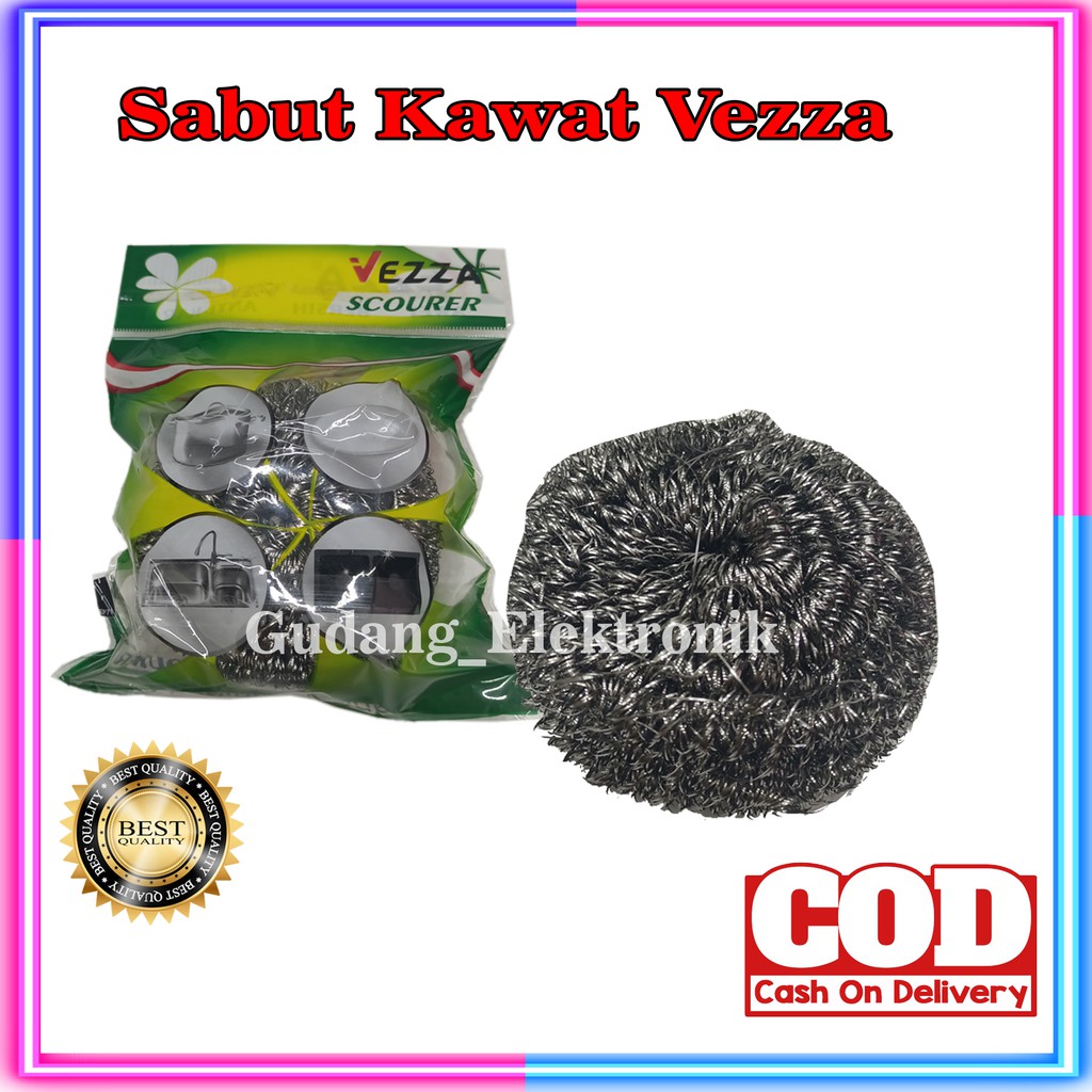 Jual Sabut Cuci Stainless Merk VEZZA SC-300 / Sabut Cuci Piring / Kawat ...
