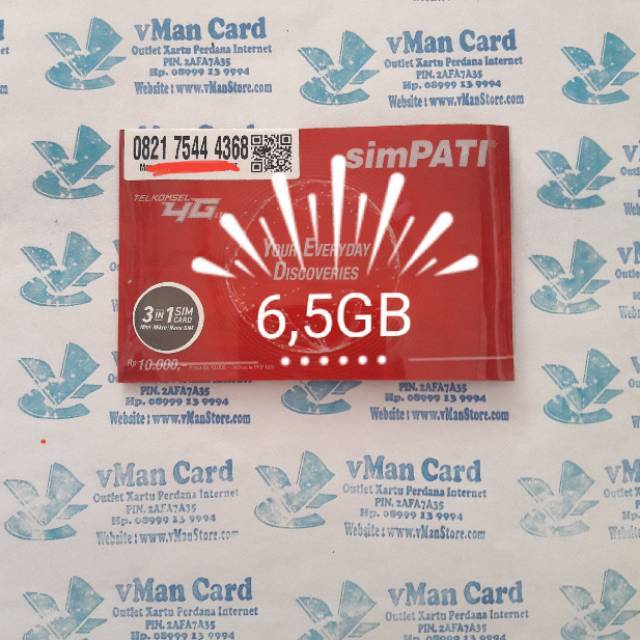 Jual PERDANA SIMPATI 6,5 GB TELKOMSEL (3GB + 1,5GB + 2GB) | Shopee ...