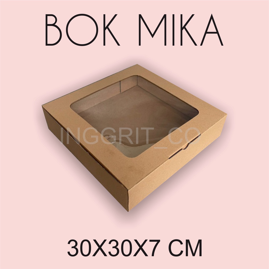 Jual BOX MIKA 30x30x7 kardus die cut, untuk hampers gift box MIKA ...