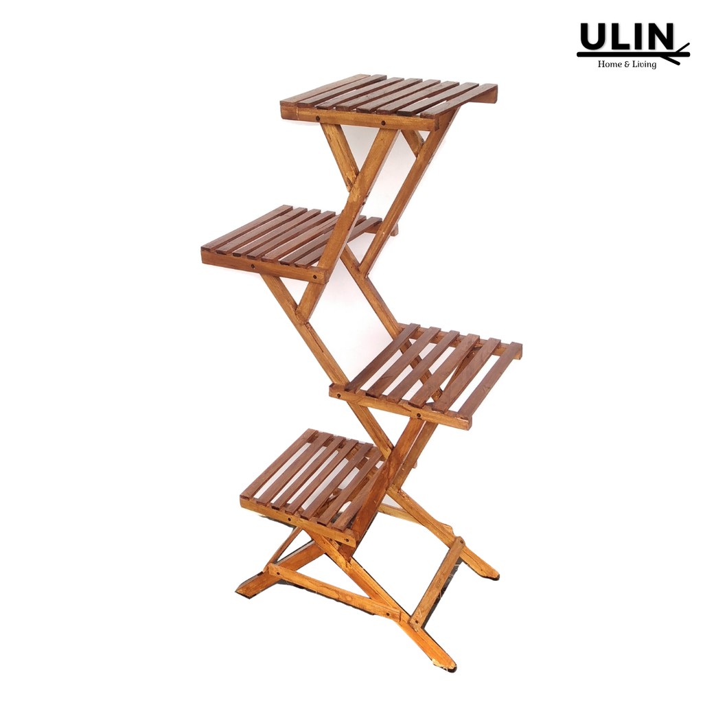 Jual RAK KAYU TANAMAN HIAS TEMPAT BUNGA 4 SUSUN UNIK | Shopee Indonesia