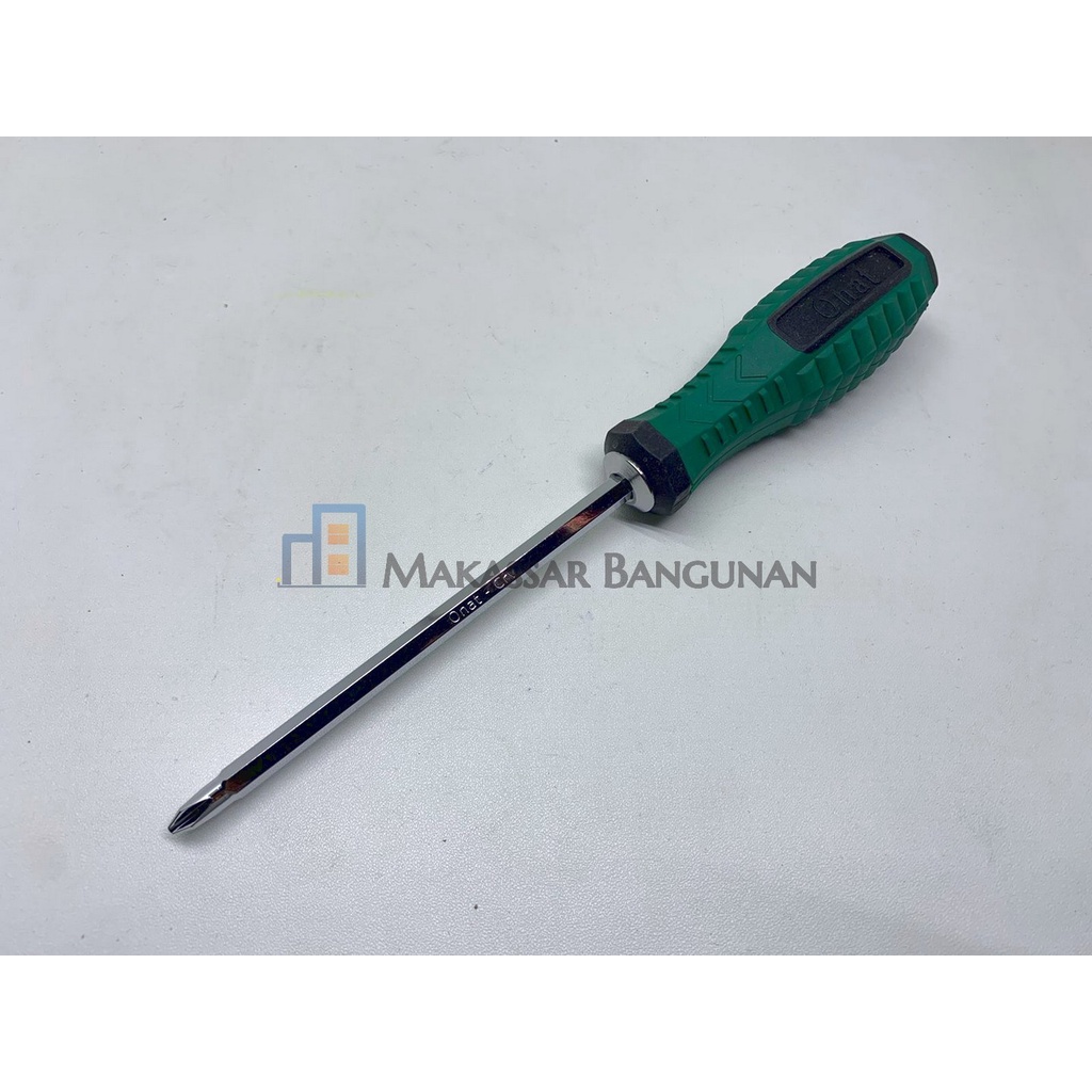 Jual ONAT Obeng 2 Way HD Gagang Karet Hijau | Shopee Indonesia