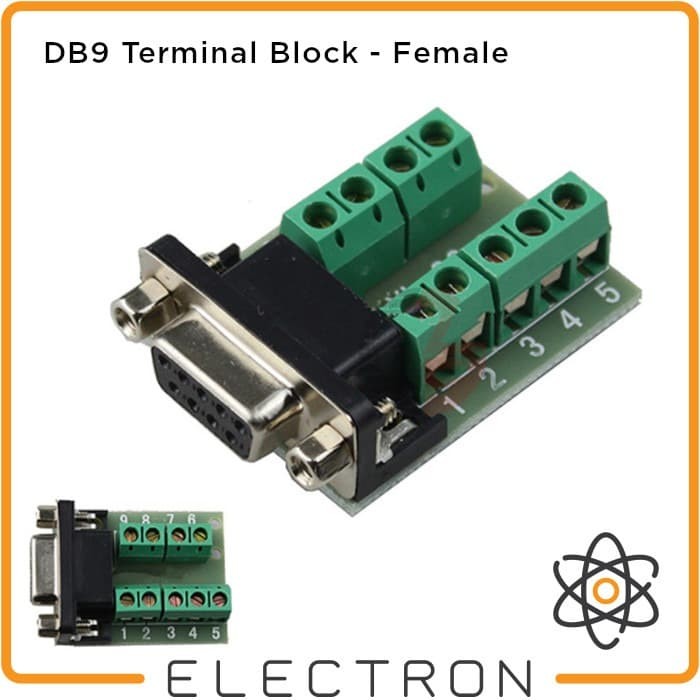 Jual DB9 Female to Terminal Block Header Adapter RS-232 RS232 | Shopee ...