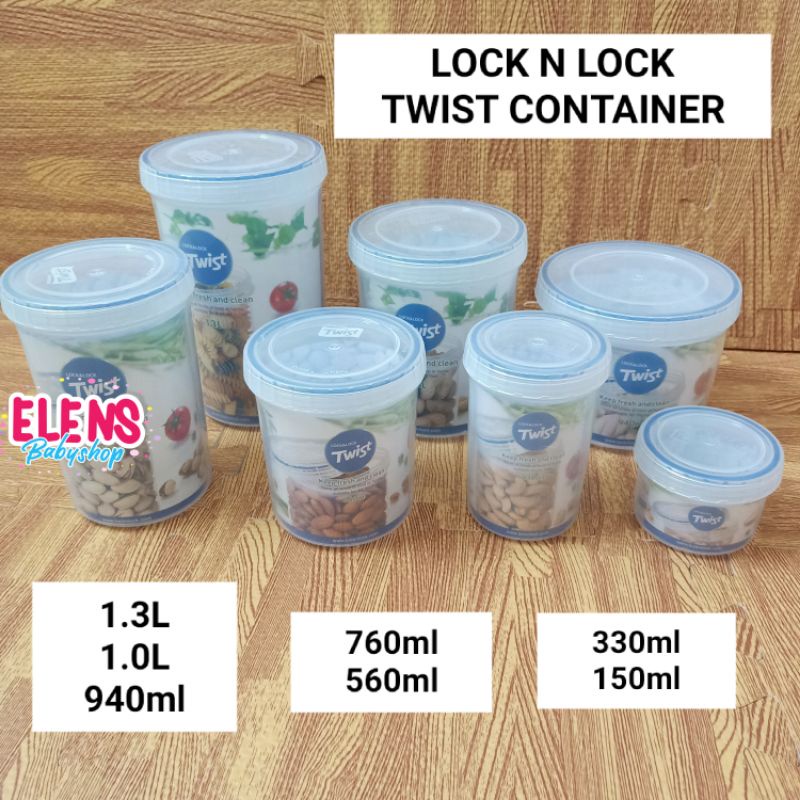 Jual Lock n Lock twist round container toples wadah kotak makanan ...