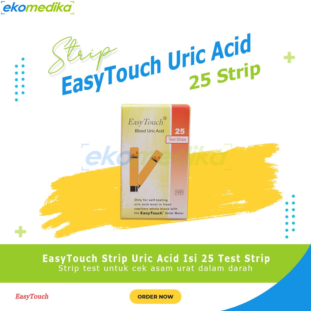 Jual Strip easy touch Asam Urat / Uric Acid EASY TOUCH ED 01/2027 ...