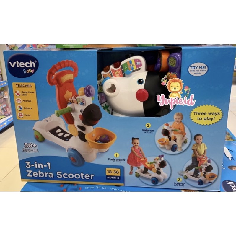 Jual vtech 3in1 scooter zebra | Shopee Indonesia