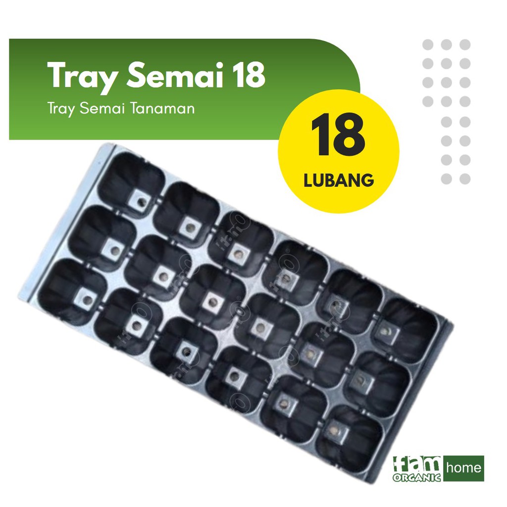 Jual Tray Semai Benih 18 Lubang / Tray Tanaman / Pot Semai 14 x 29 cm ...