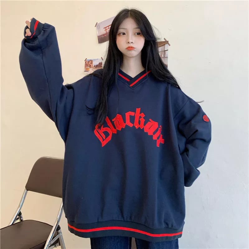 Jual Black Air Sweater Outerwear Sweter Oblong Oversize Polos Basic ...