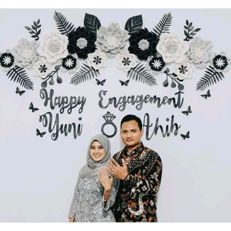 Jual READY paper flower dekorasi bunga kertas backdrop tunangan lamaran ...