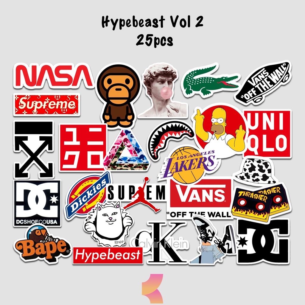 Jual STIKER LOGO hypebeast Graffiti Sticker Vinyl Laptop Waterproof DIY ...