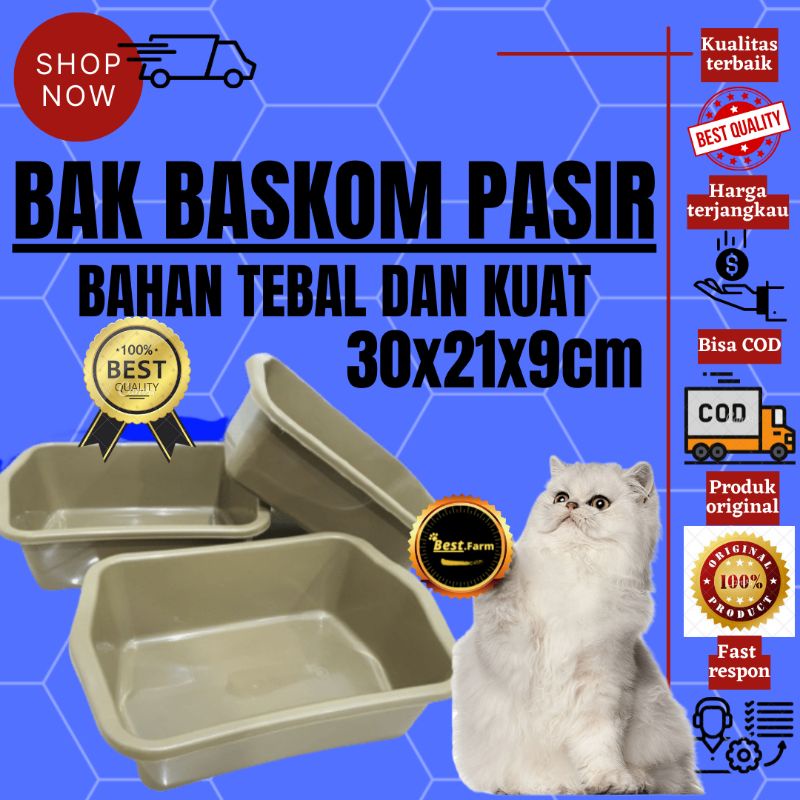 Jual TEMPAT BAK BASKOM PASIR KOTORAN POOP HEWAN KUCING BEST FARM ...