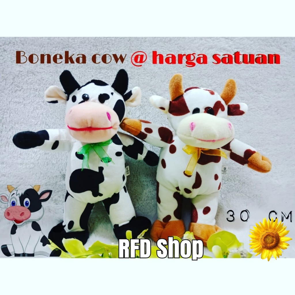 Jual BONEKA SAPI HITAM SAPI COKLAT M | Shopee Indonesia
