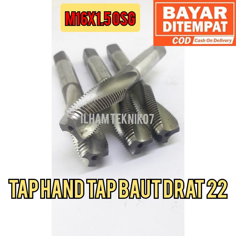Jual hand tap tap baut Drat 22 tap M16x1.5 OsG pembuat drat slek drat baut | Shopee Indonesia