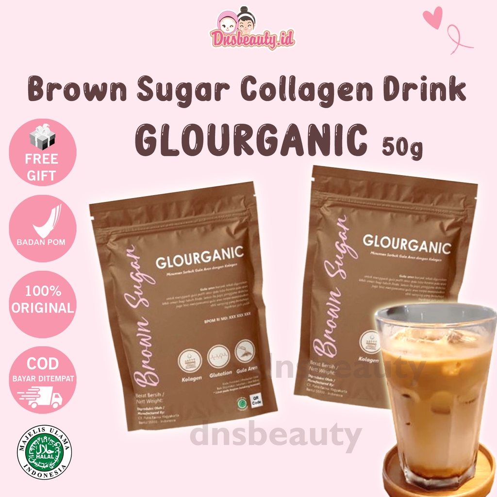 Jual (FREE GIFT) Collagen Drink Gula Aren Glourganic Brown Sugar ...