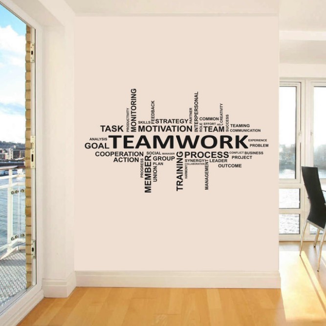 Jual Stiker Team Work Besar Wall Sticker Kaca Dinding Rumah Kantor ...
