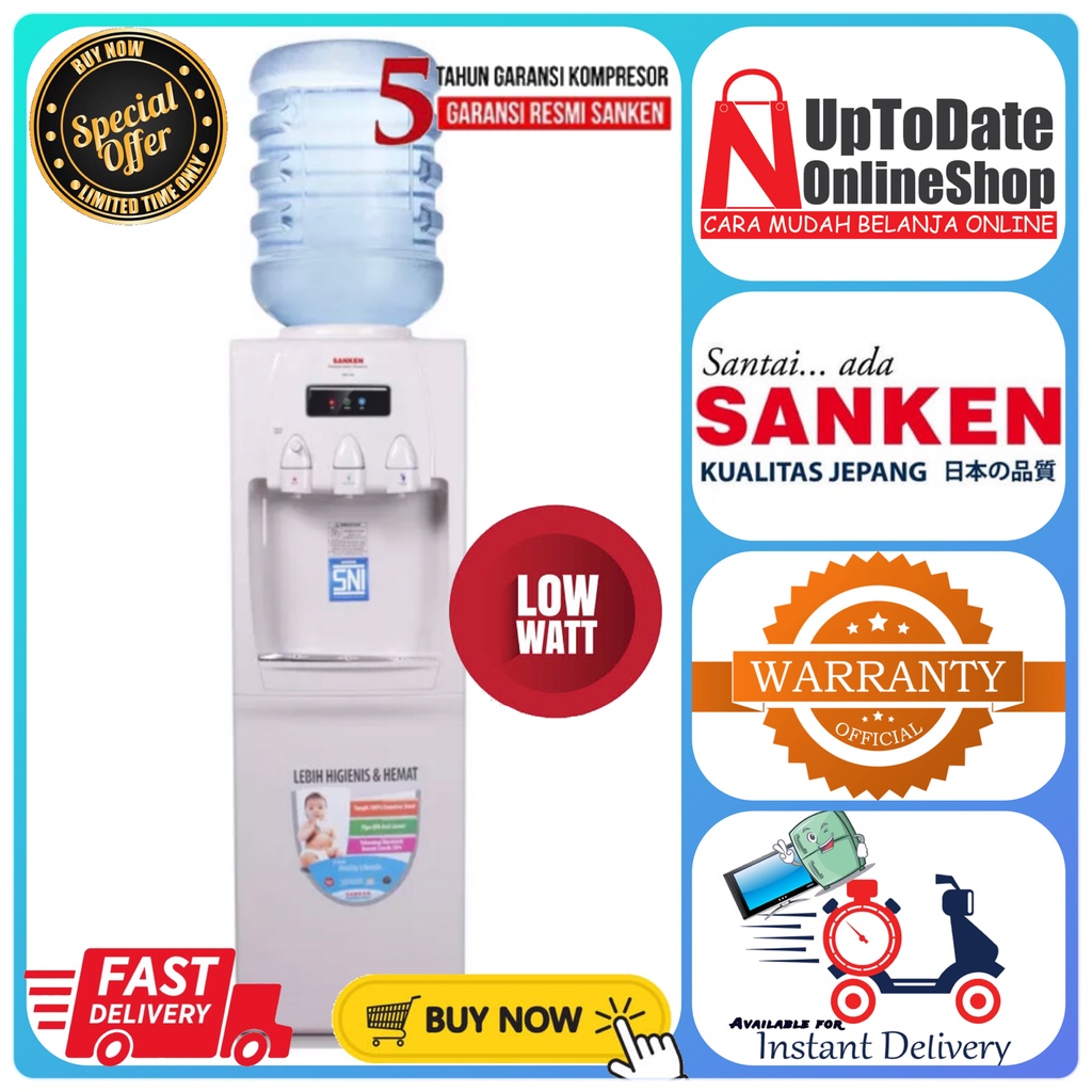 Jual DISPENSER SANKEN HWD-760 HWD760 HWD 760 GALON ATAS KOMPRESOR ...