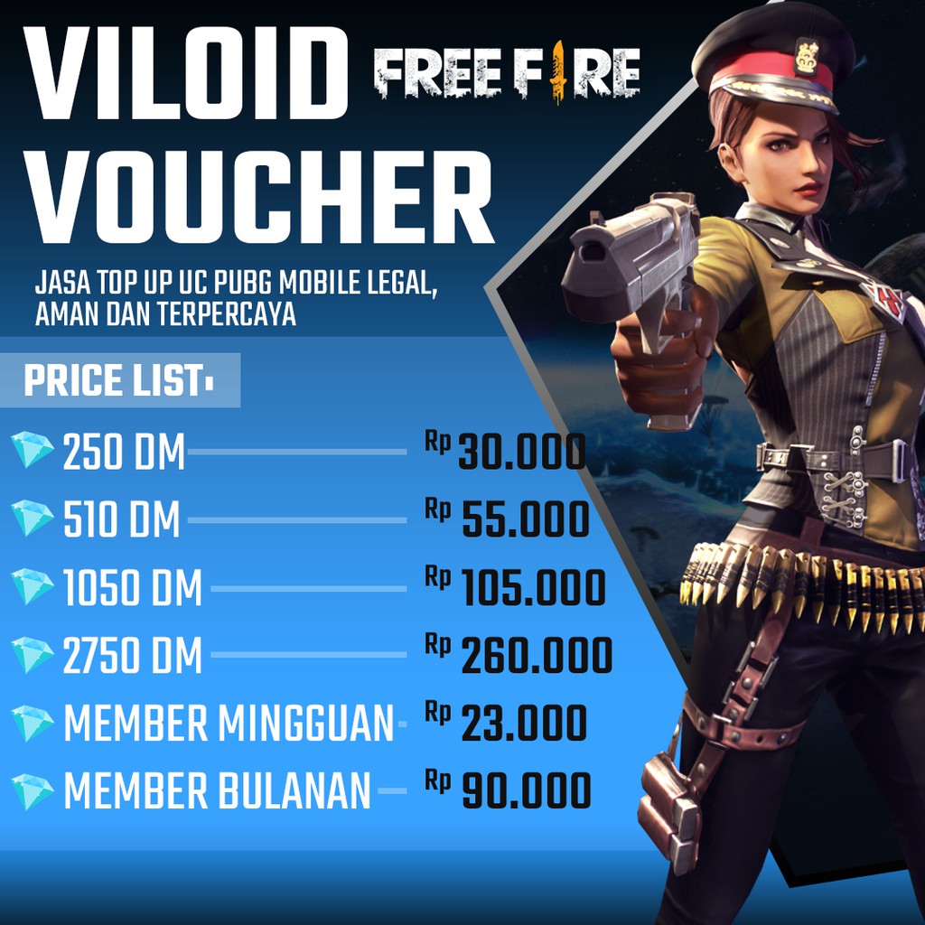 Jual MEMBERSHIP FREE FIRE (VIA ID & NICKNAME) MEMBERSHIP MINGGUAN DAN ...