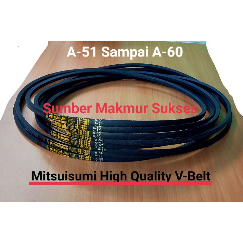Jual V BELT VANBELT A51 A52 A53 A54 A55 A56 A57 A58 A59 A60 MITSUISUMI HIGH QUALITY | Shopee ...