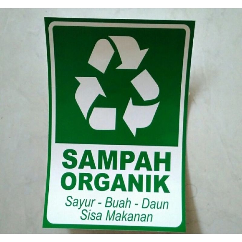 Jual stiker vinyl 10x15cm SAMPAH ORGANIK sign rambu k3 | Shopee Indonesia