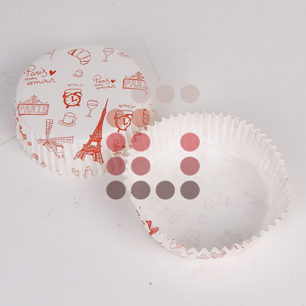 Jual cup cake cases pet cc bulat kincir / round / kue / bolu isi 50 pcs ...