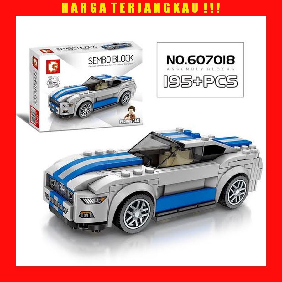 Jual Mainan Anak Sembo Block Mobil Ford Mustang Brick Sets Terbaru ...