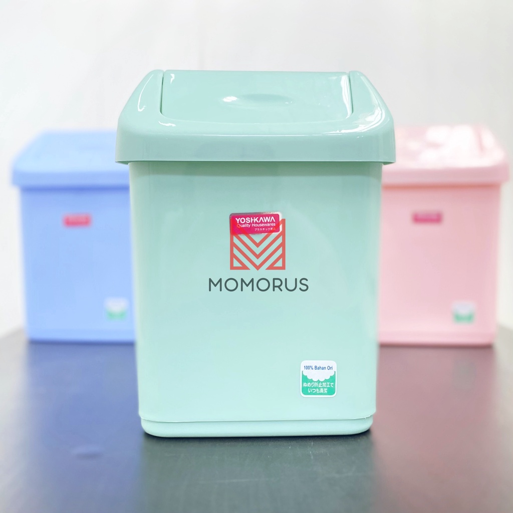 Jual YOSHIKAWA TEMPAT SAMPAH MINI DUSTBIN DENGAN TUTUP SWING PI-1012 ...