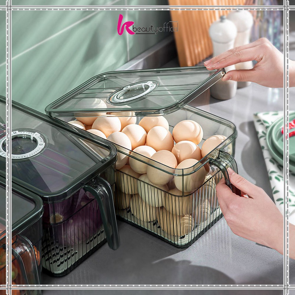 Jual KB-C579 Kotak Kontainer Akrilik Transparan Rak Makanan Kulkas ...