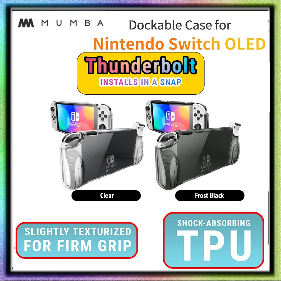 Jual Case NINTENDO SWITCH OLED MUMBA THUNDERBOLT Slim TPU 0.08Inch ...