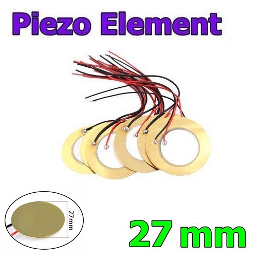 Jual Piezo Electric Ceramic Buzzer 27mm Element Sounder Sensor Sound Disc Piezoelectric | Shopee ...