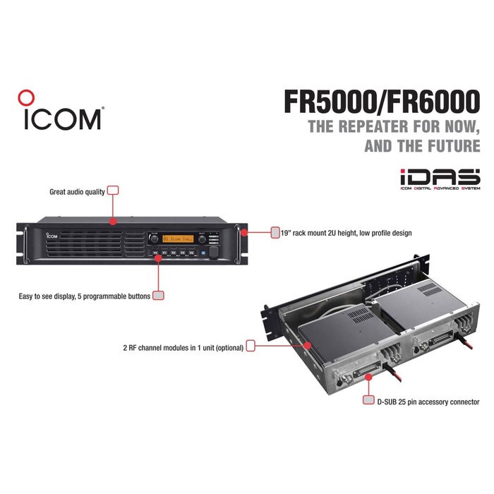 Jual Icom IC-FR6000 Repeater Analog Digital IDAS UHF 400-470 50W Ori ...