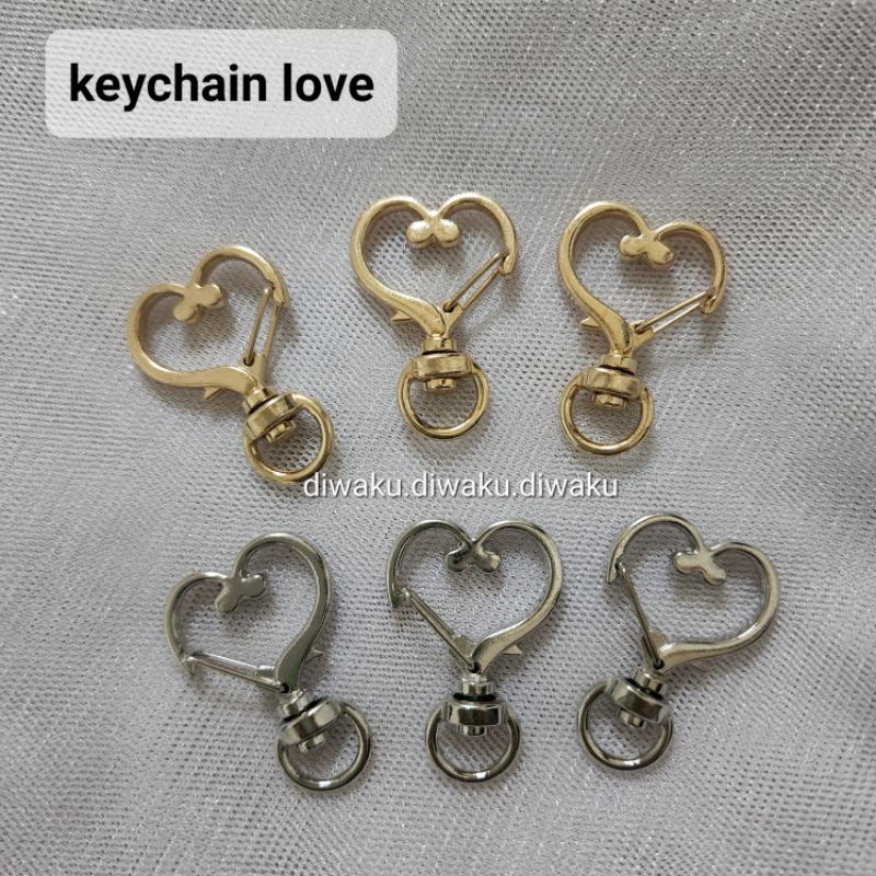 Jual keychain kait gantungan kunci ganci love /1 biji | Shopee Indonesia