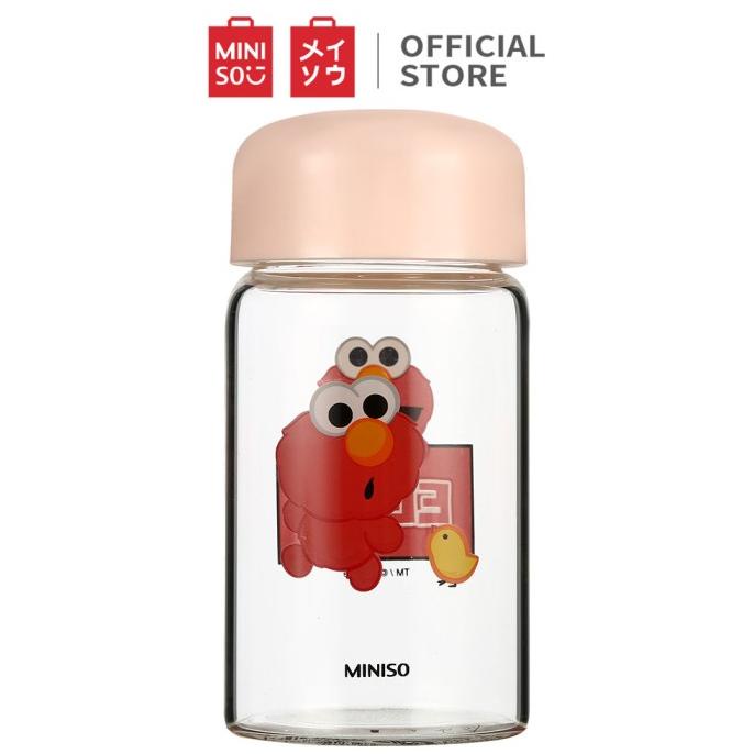 Jual MINISO Botol Minum Air Sesame Street Bottle Kaca Motif Berlian ...
