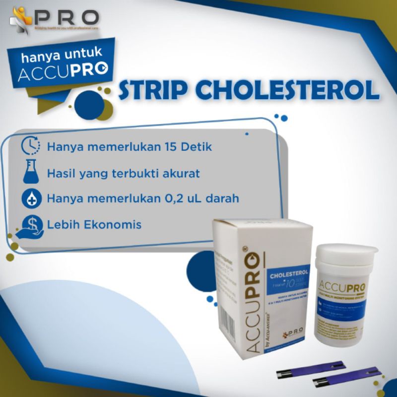 Jual Strip Alat Accupro / Cholesterol accupro / Uric Acid accupro ...